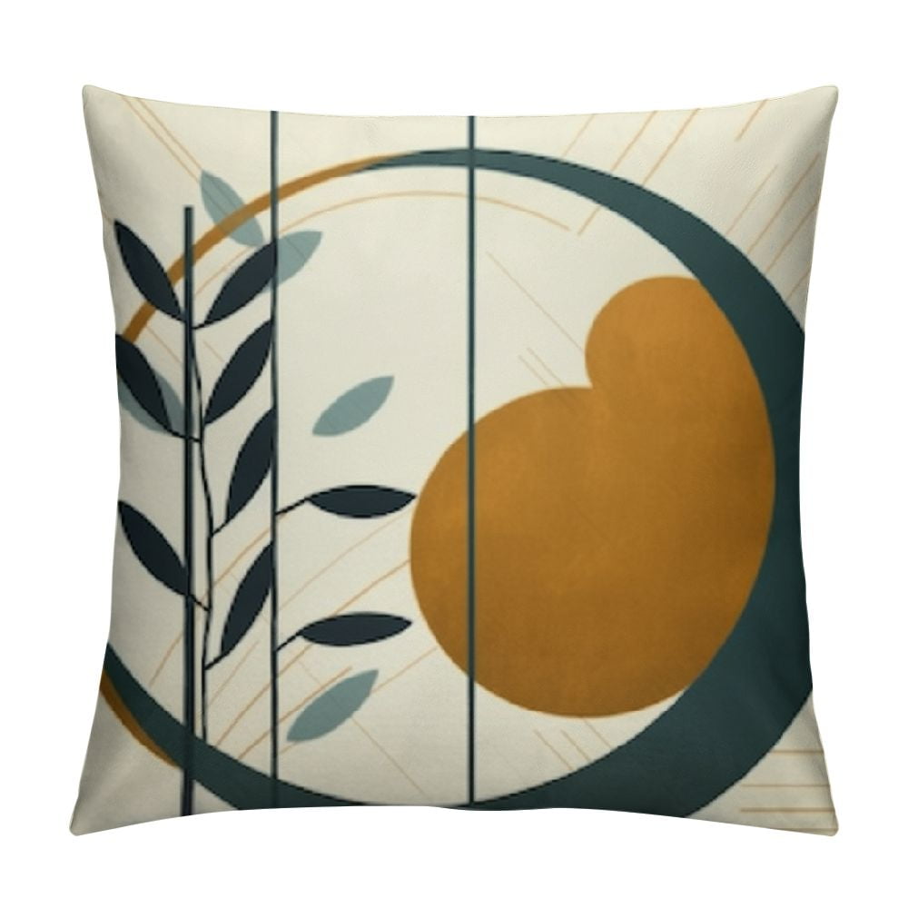HENGT Boho Abstract Sun Pillow Covers Mid Century Modern Throw Pillow ...