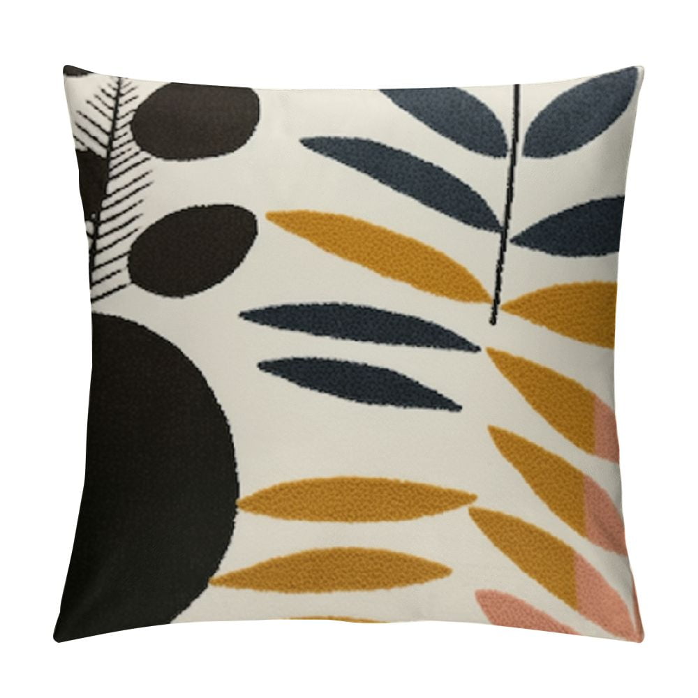 HENGT Boho Abstract Throw Pillow Covers Soft Mid Century Geometric ...