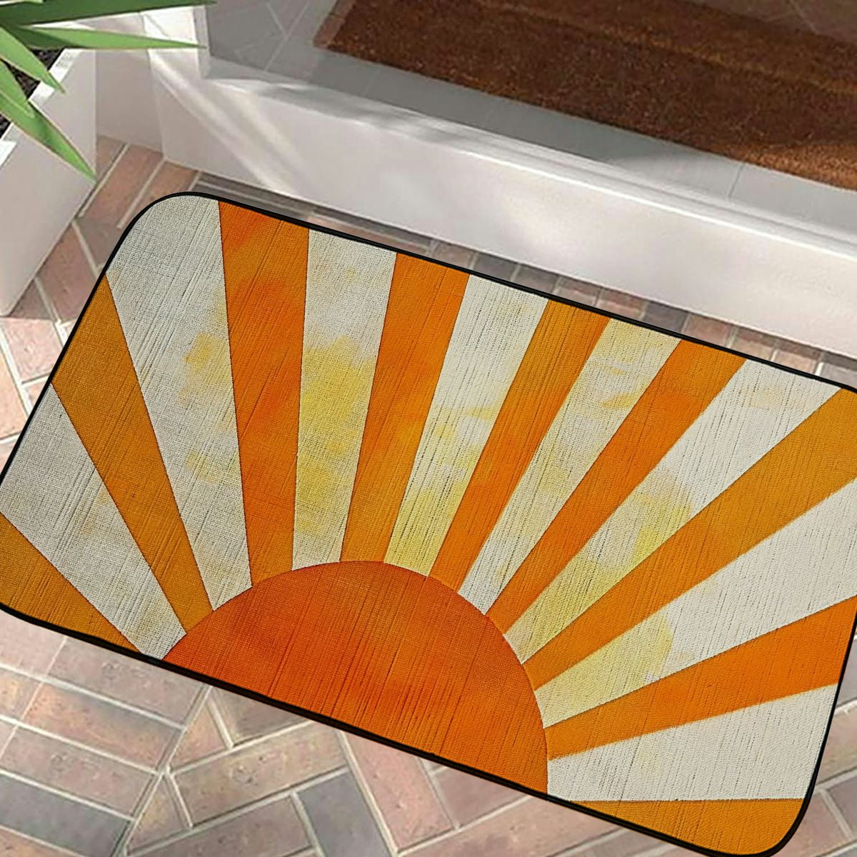 Jiayy Boho Door Mats Outdoor - Retro Sun Front Door Mat, Boho Welcome ...