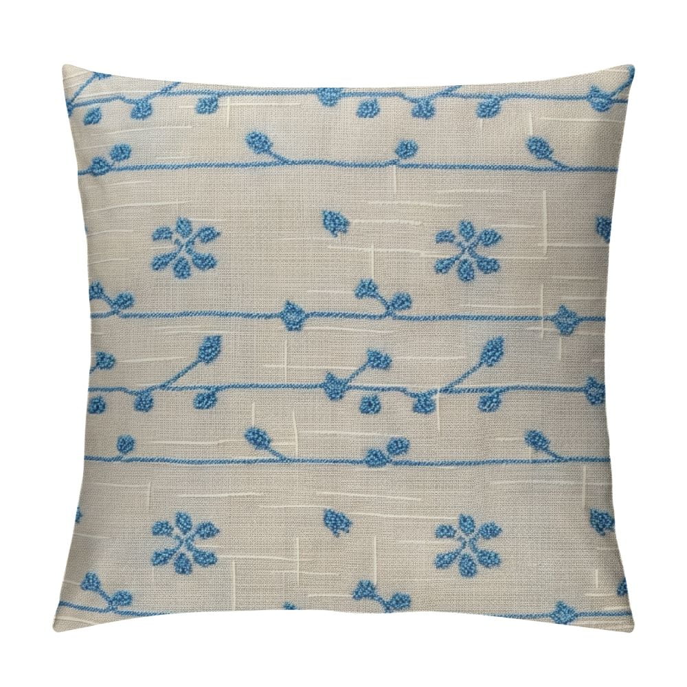 HENGT Boho Throw Pillow Covers Light Blue and White Neutral Couch ...