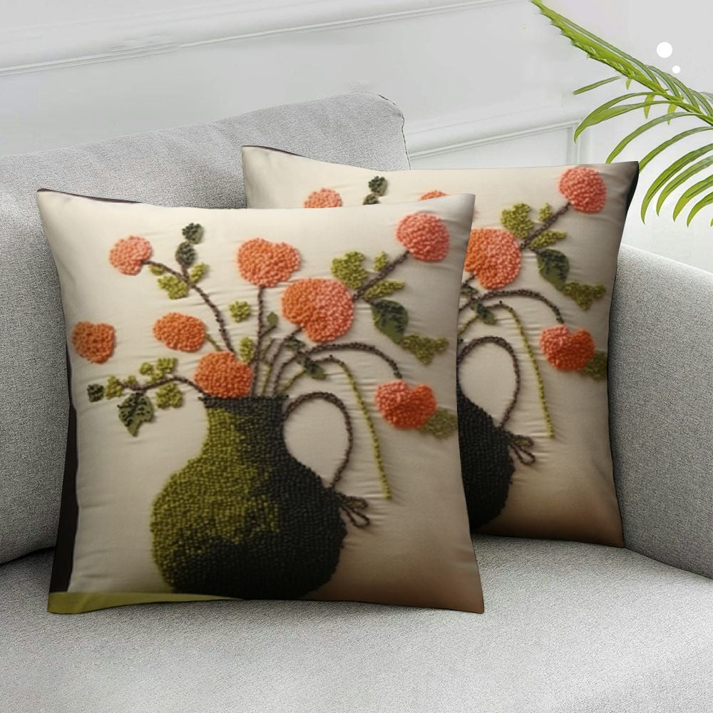 ARISTURING Boho Throw Pillow Covers Tufted Mid Century Pillow Cover ...