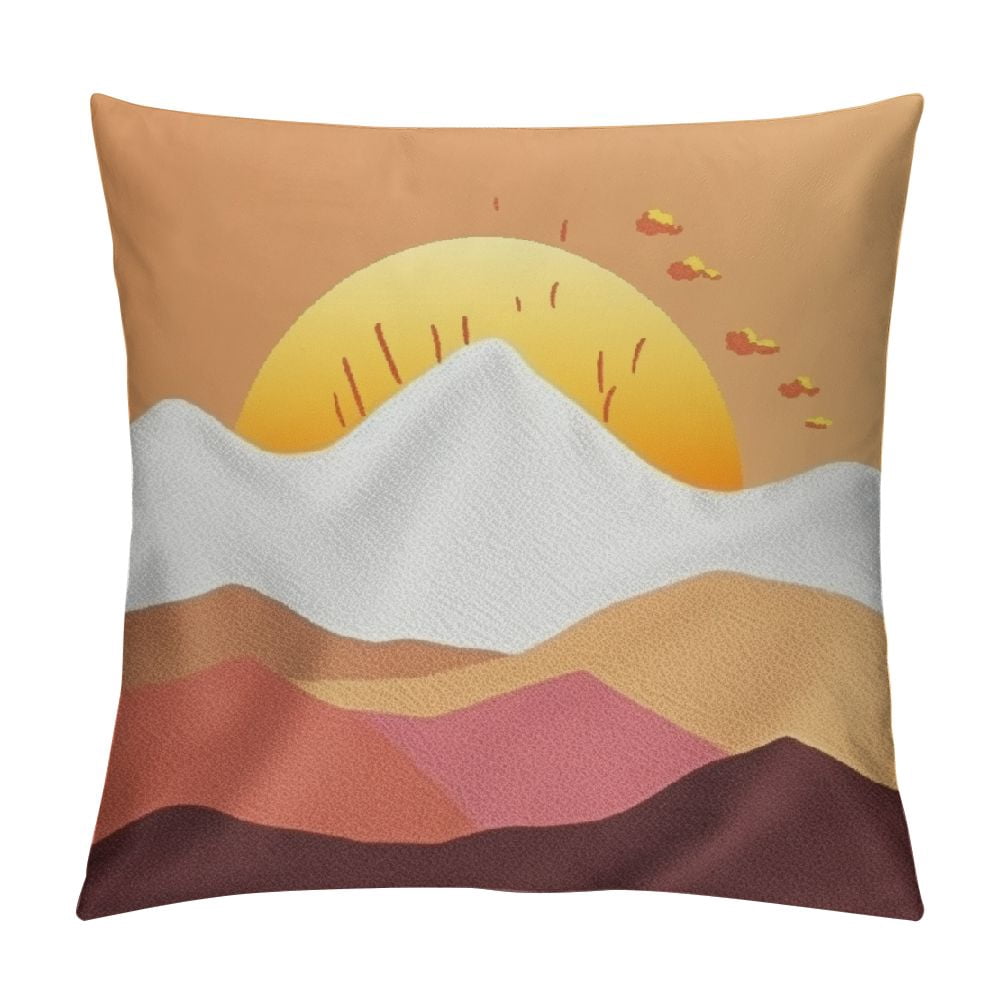 ARISTURING Boho Tufted Throw Pillow Covers, Sun Pillow Covers Mid ...