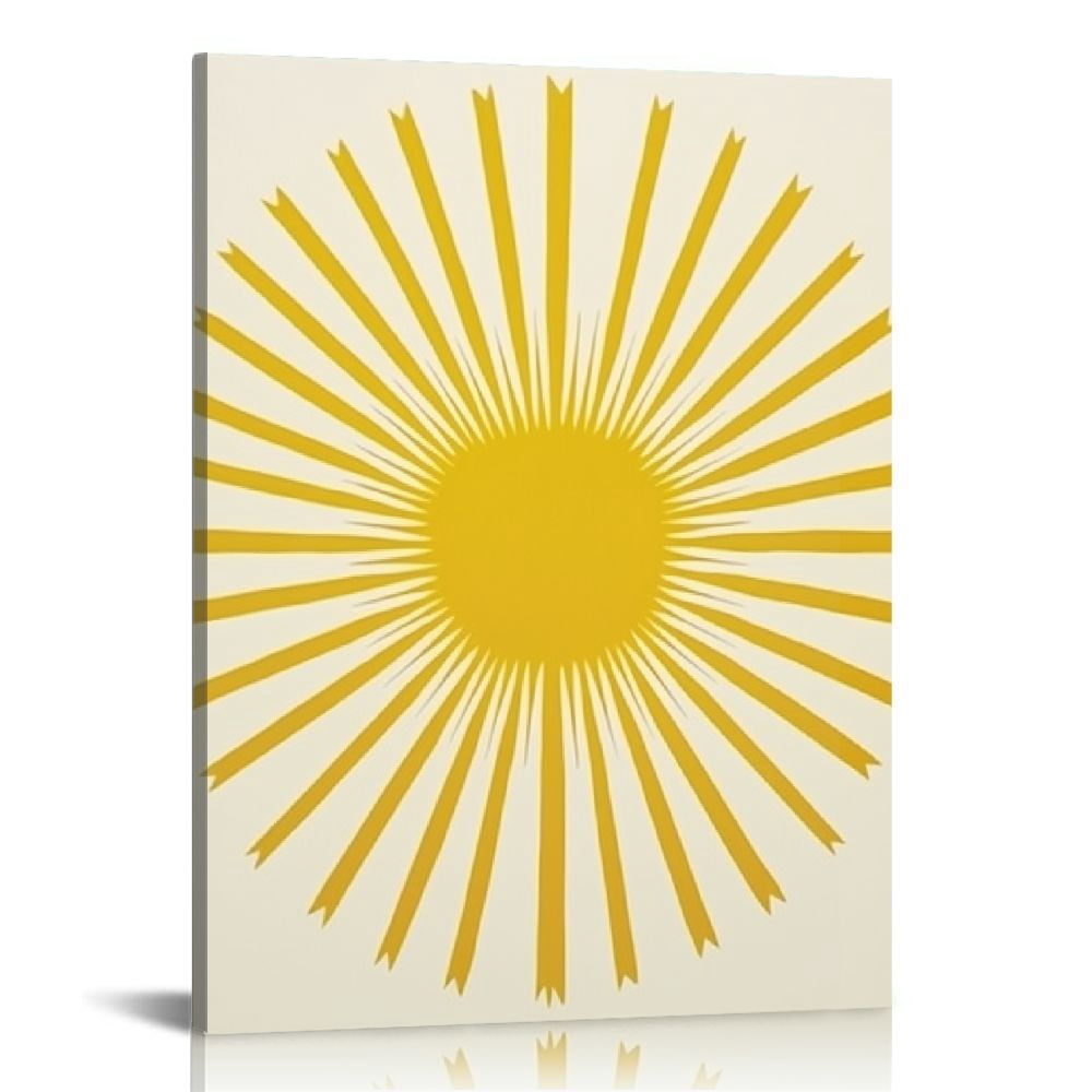 ARISTURING Boho Yellow Sun Sunset Sunrise Wall Art Canvas Prints, Boho ...