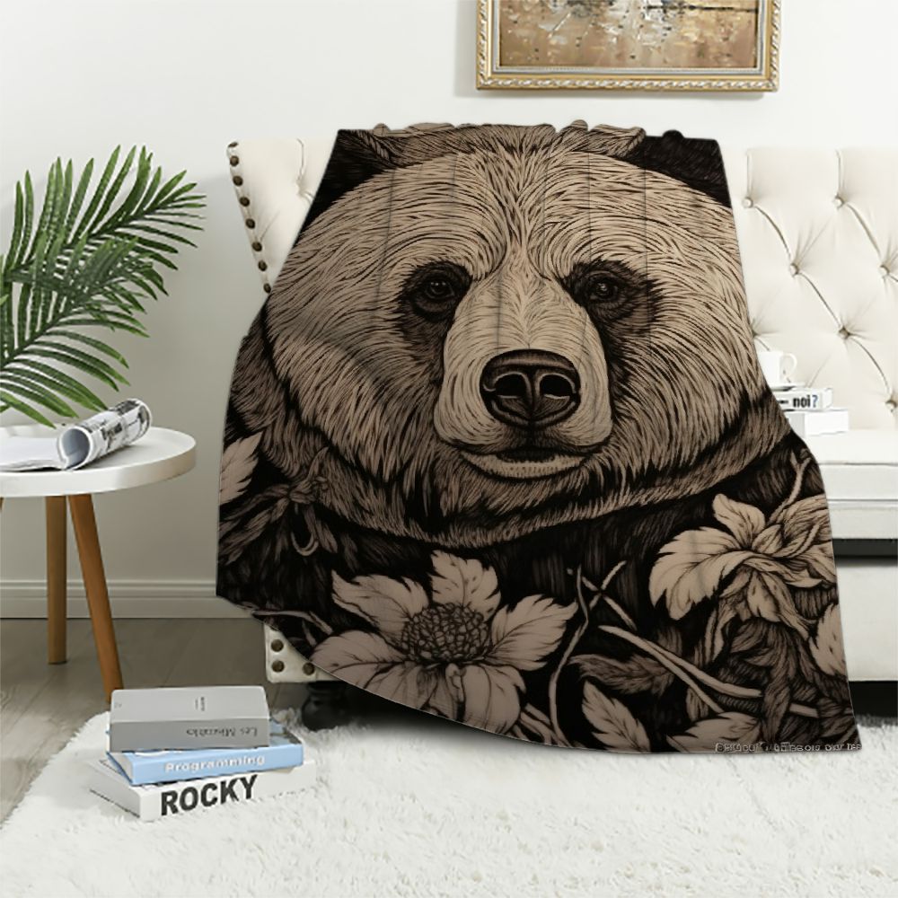 ARISTURING Brown Bear Blanket Bear Throw Blanket Bear Stuff Animal ...