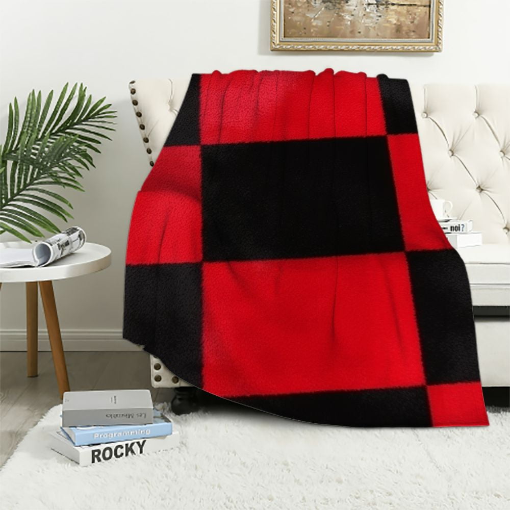 HENGT Buffalo Plaid Throw Blanket 285 GSM Warm Checkered Throw Blanket ...