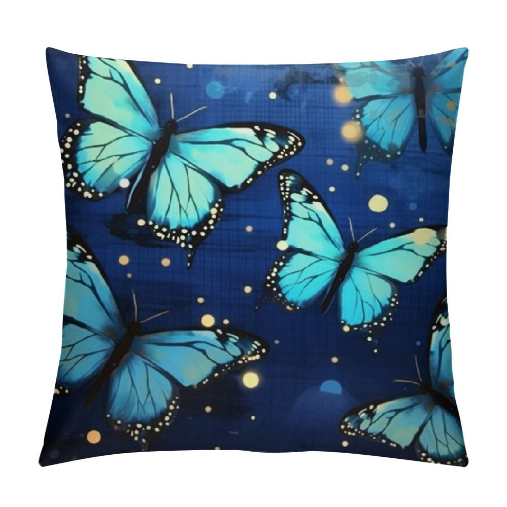HENGT Butterfly Pillow Cases Cushion Covers Full Butterflies Print ...