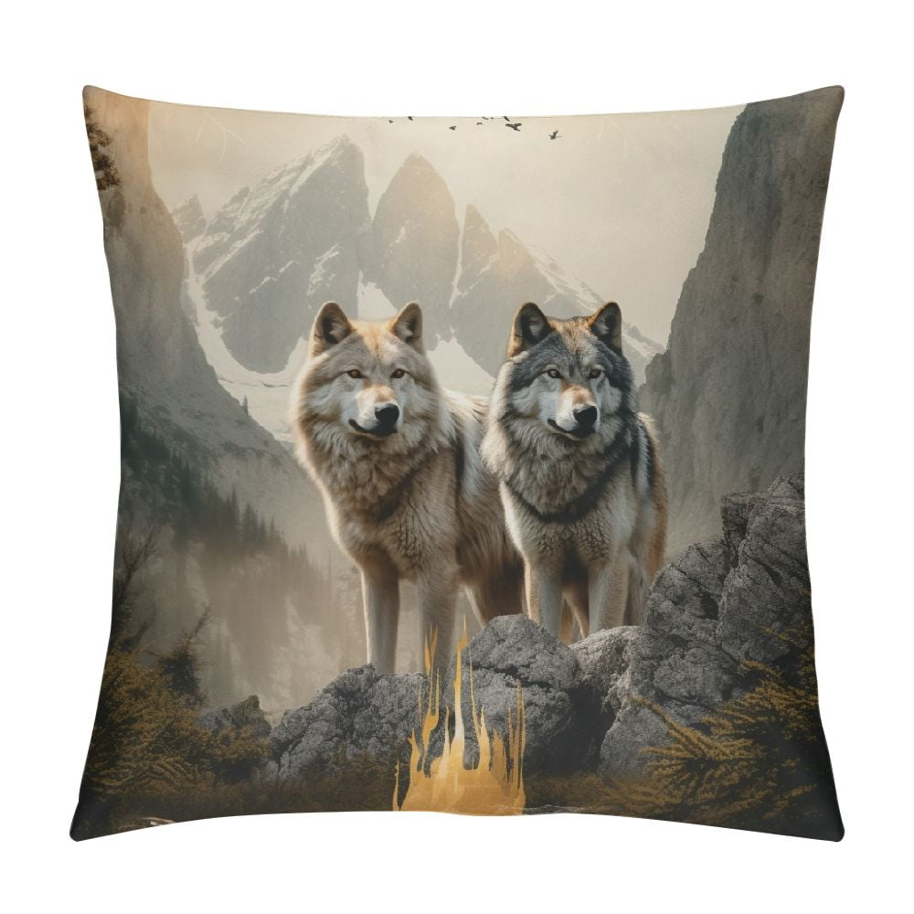 ARISTURING Camping Themed Woodland Wild Animals Wolf Preserve and ...