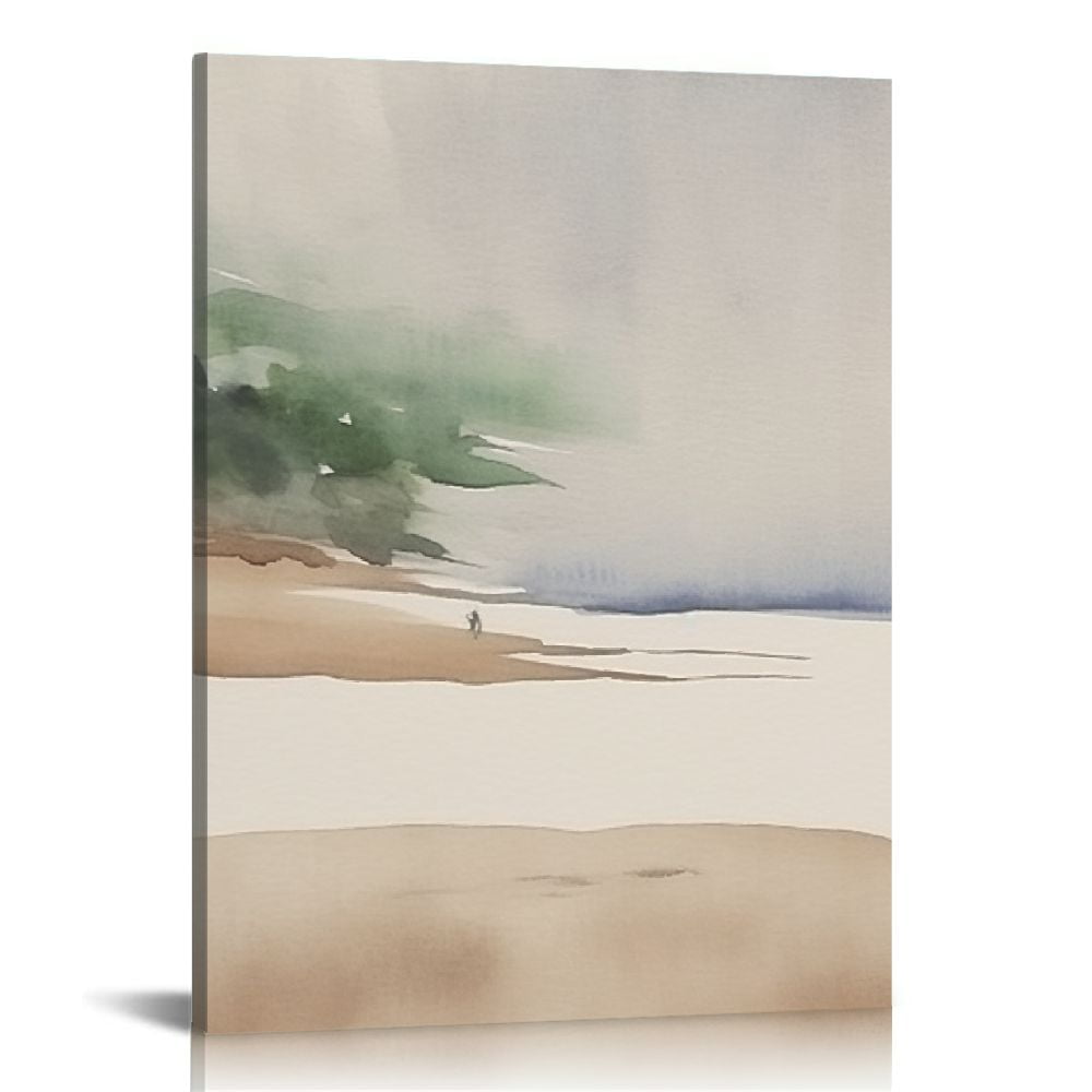 ARISTURING Canvas Print Wall Art Set Abstract Tan Mountain Range Nature ...