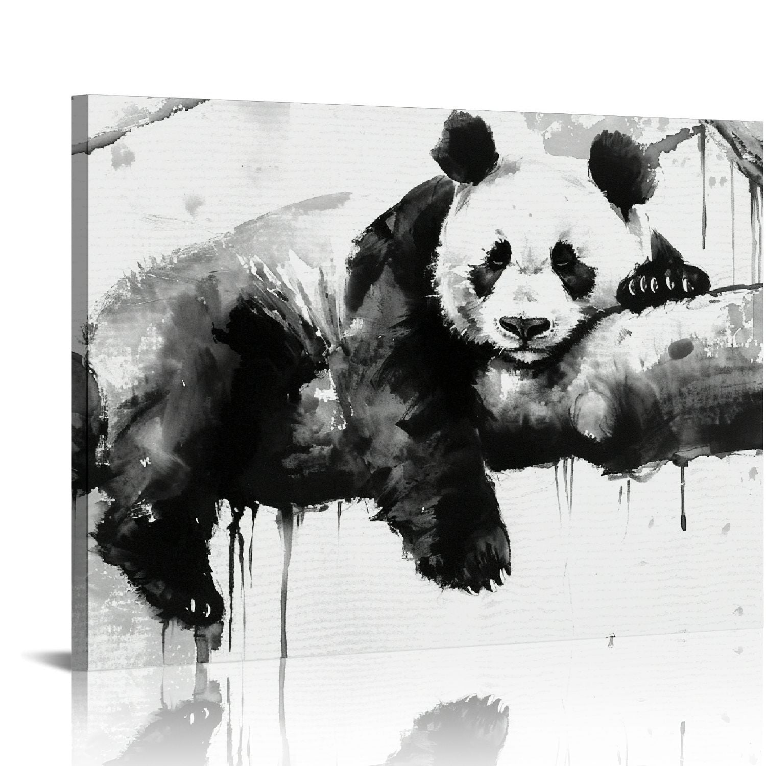 ARISTURING Canvas Print Wall Art Watercolor Explosion Black & White ...