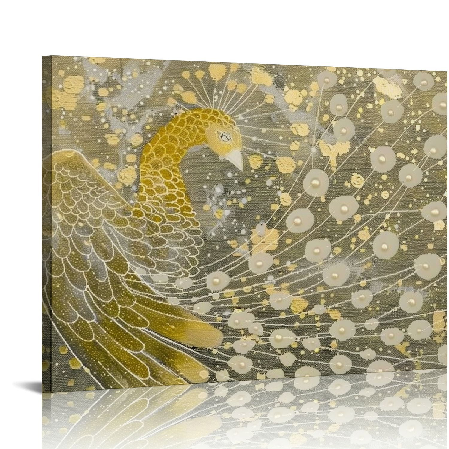ARISTURING Canvas Prints Art Wall Decor Peacock Showing Its Beautiful ...
