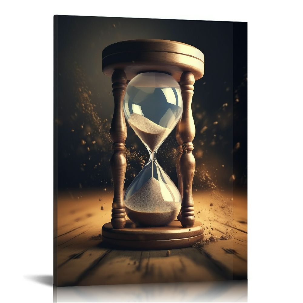 ARISTURING Canvas Wall Art Hourglass Of Time Interesting Life Canvas ...