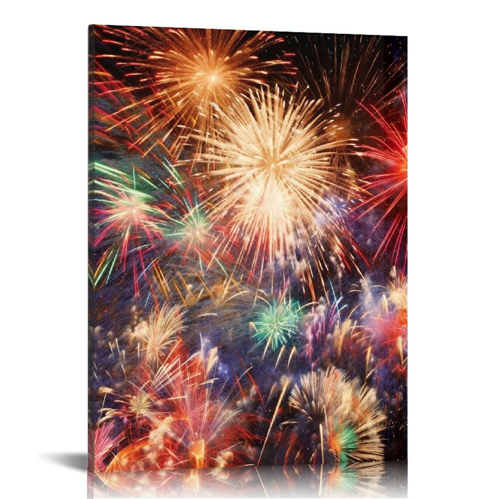 ARISTURING Canvas Wall Art 'fireworks dance' Wall Art for Living Room ...