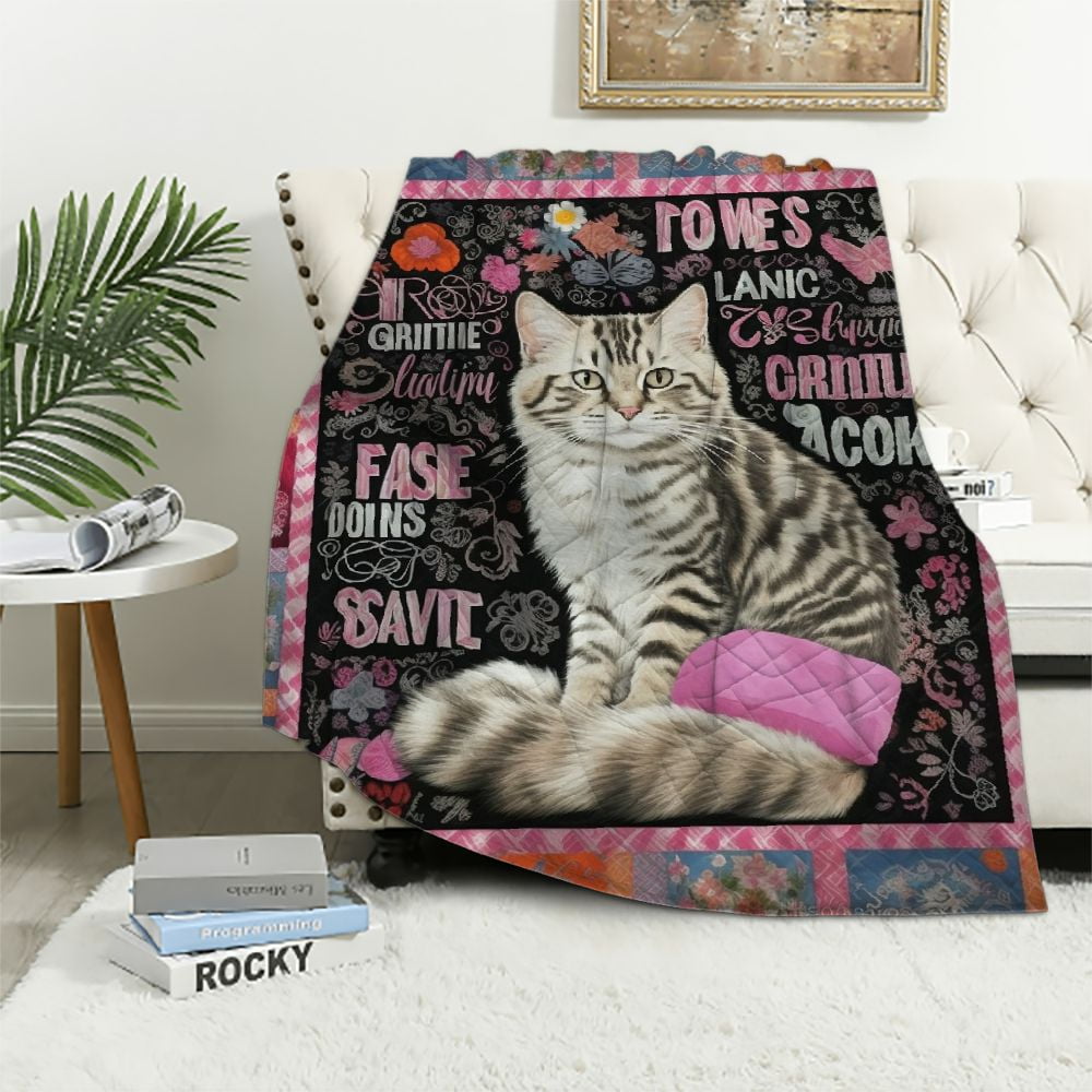 ARISTURING Cat Blanket, Funny Cat Gifts for Cat Lovers, Cat Memorial ...