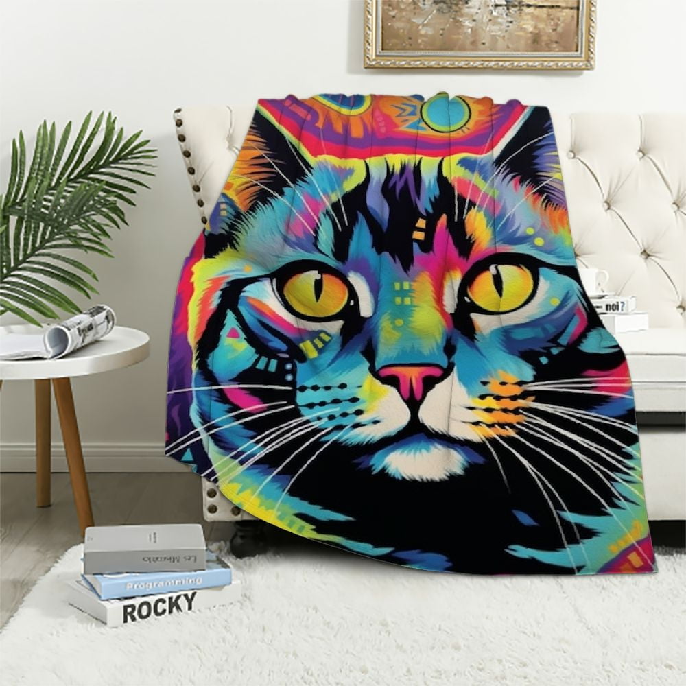 ARISTURING Cat Gifts Blanket, Cute Kitten Cat Blanket, Cat Gifts for ...