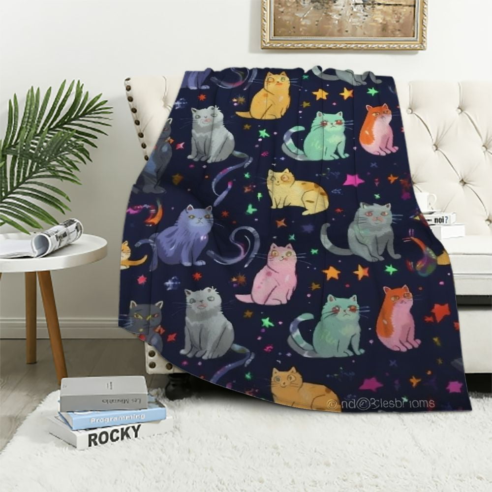 ARISTURING Cats Blanket for Girls Woman Cute Cat Throw Blanket Soft ...