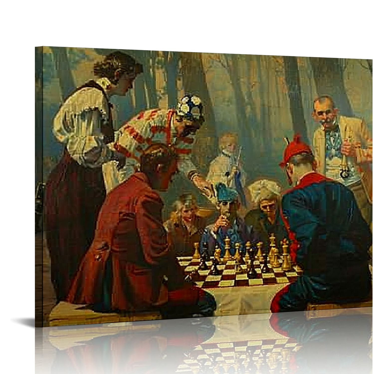 ARISTURING Checkers (Game with Circus Clown) Poster Canvas Painting ...