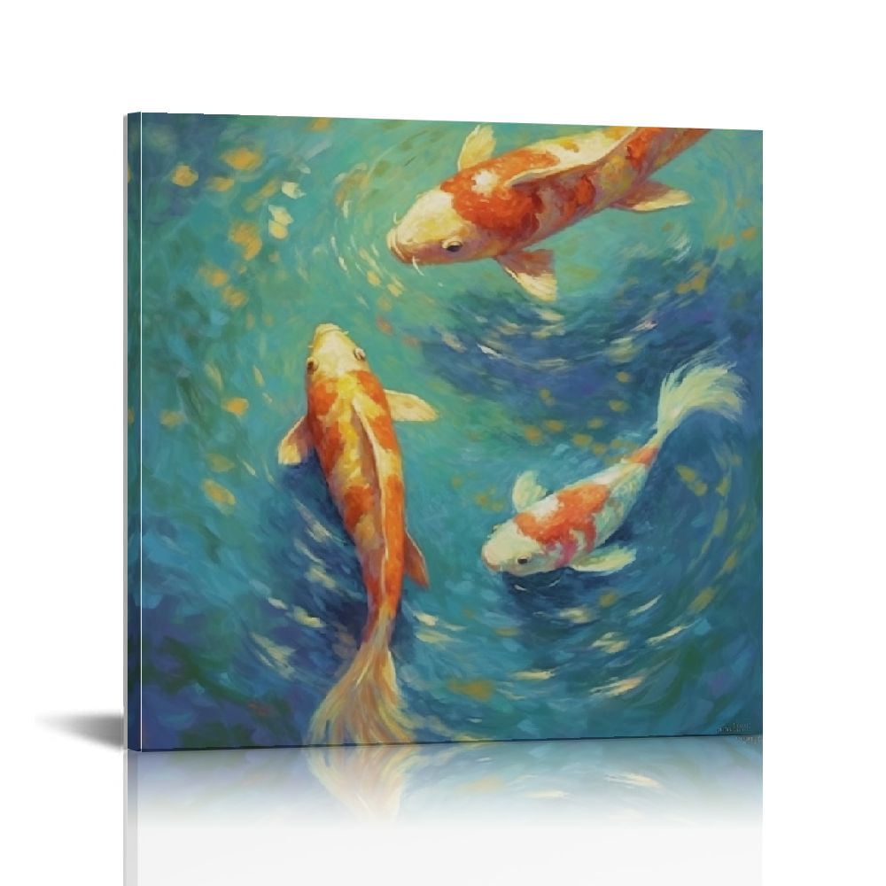 ARISTURING Chinese Koi Fish Canvas Posters Painting Prints Carp Oil ...