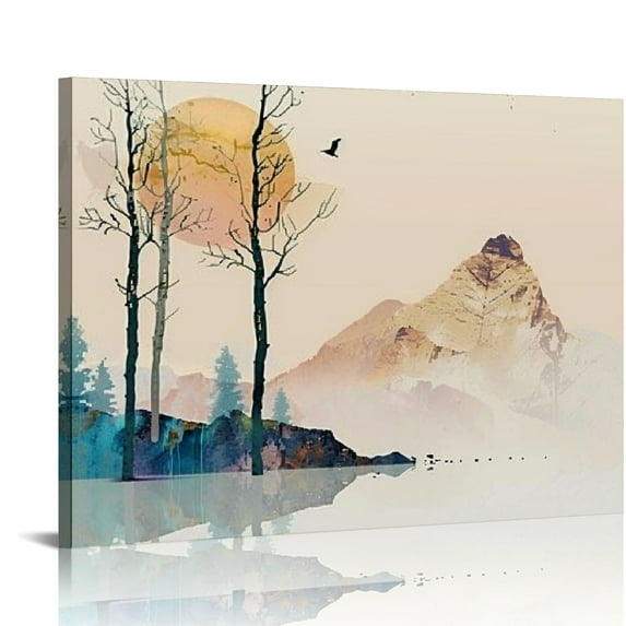 ARISTURING Chinese Painting Bathroom Pictures Canvas Wall Art with ...