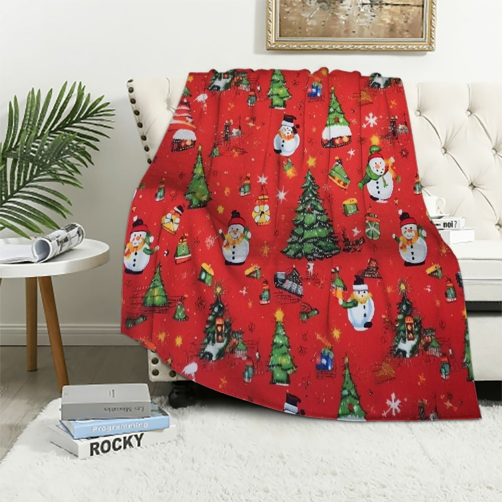 ARISTURING Christmas Throw - Large Fluffy Blanket Throw Over for Bed ...