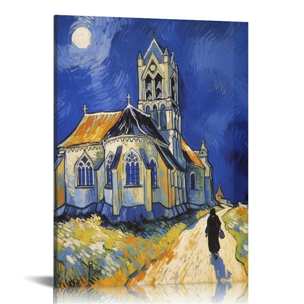 ARISTURING Church at Auvers Giclee Canvas Prints Wall Art Famous ...