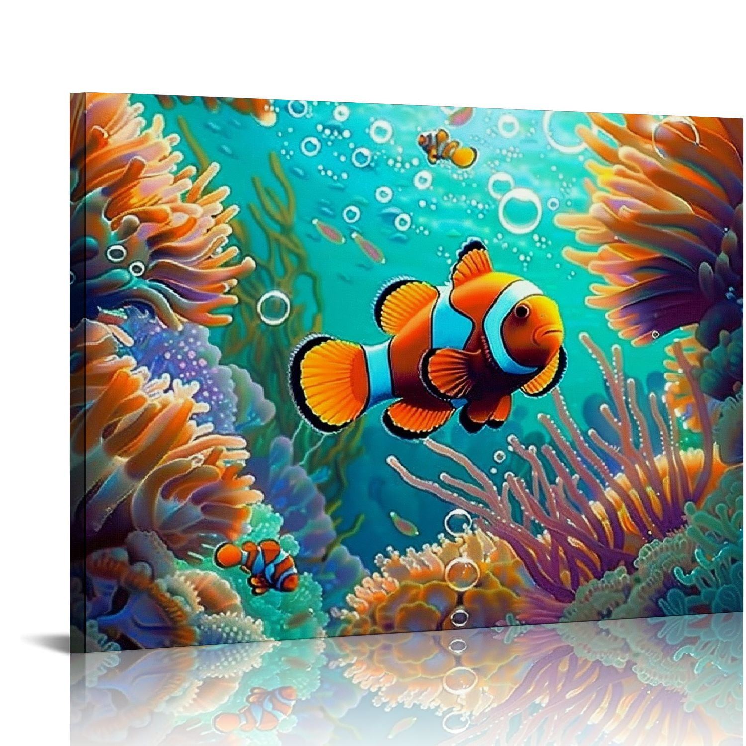 ARISTURING Clownfish Visuals Canvas Art - Home Decor Wall Art Print ...