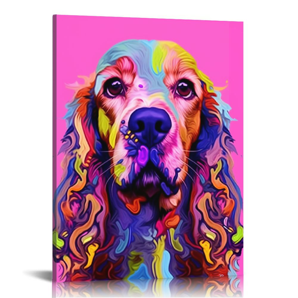 ARISTURING Colorful Dog Wall Decor Dog Art Animal Wall Art Pet Wall ...