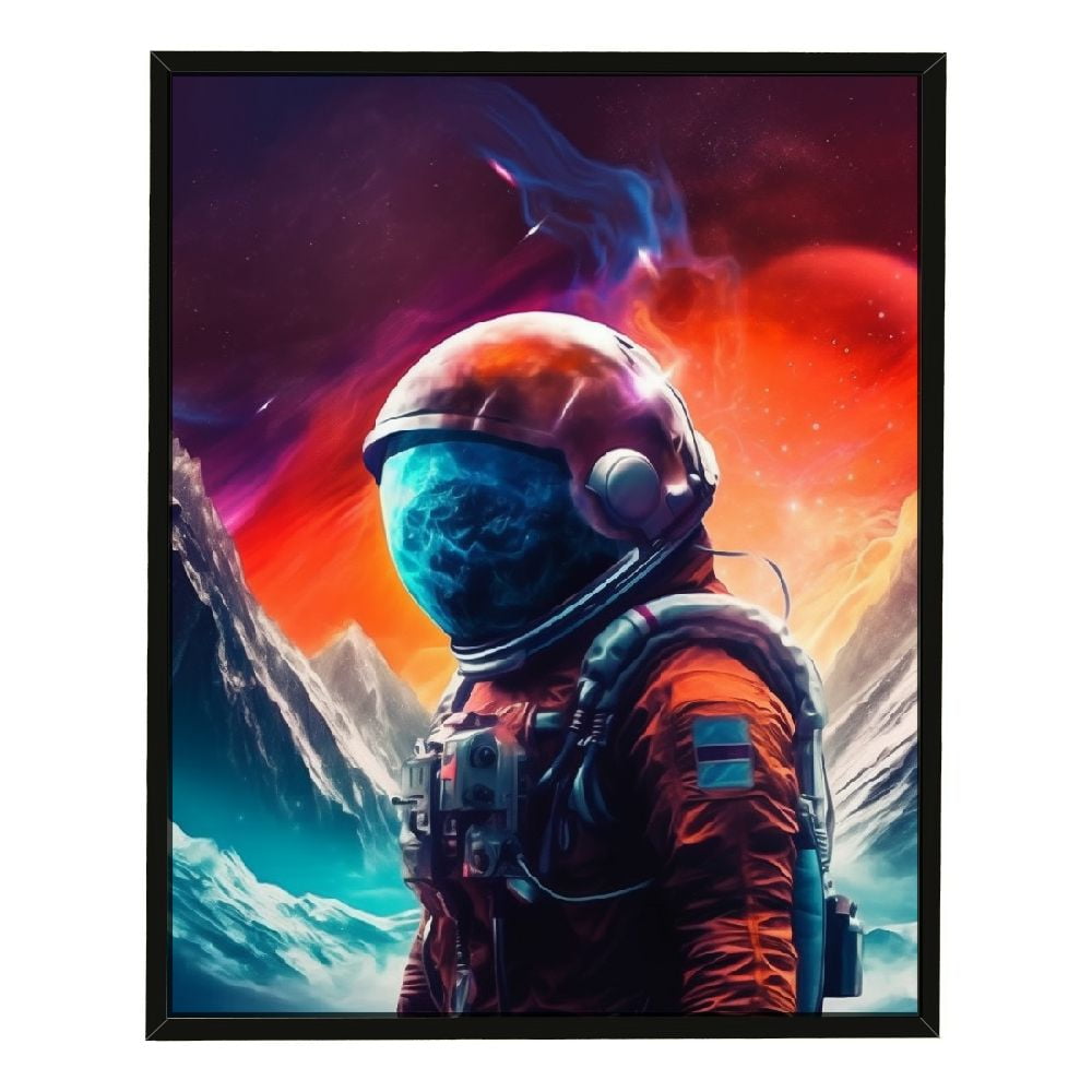 Jiayy Cool Astronaut Wall Art Abstract Funny Spaceman Poster Picture ...