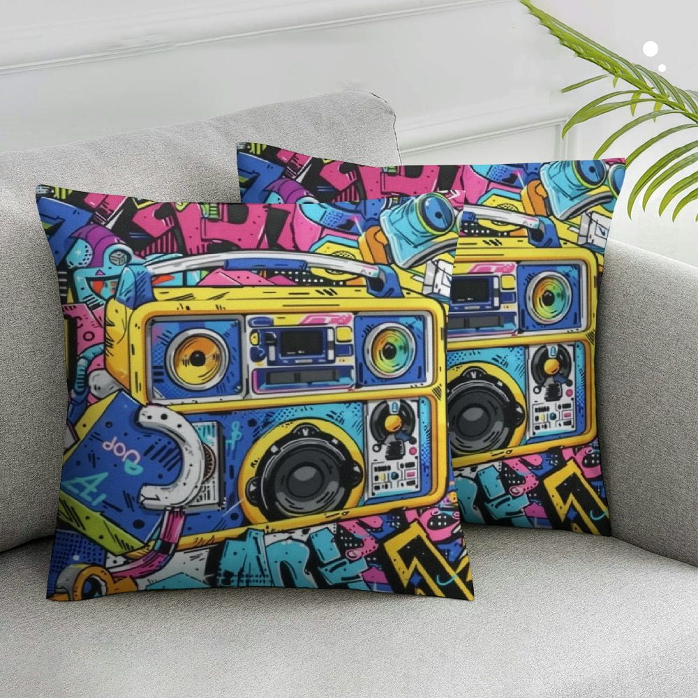 HENGT Cool Graffiti Pillow Covers Decorative Throw Pillow Cover Soft ...