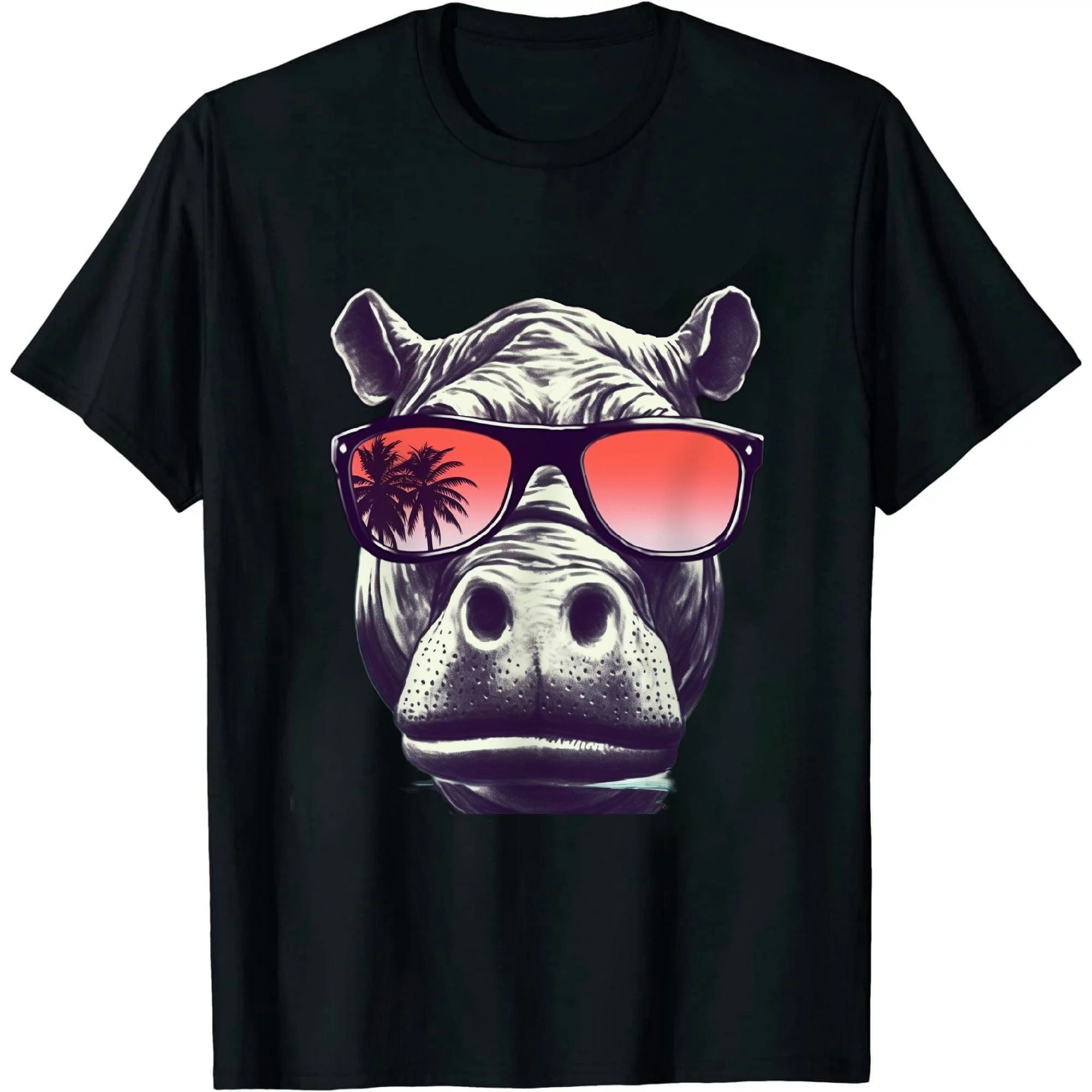 ARISTURING Cool - Hippo Lover Wildlife Zoo Animal T-Shirt - Walmart.com