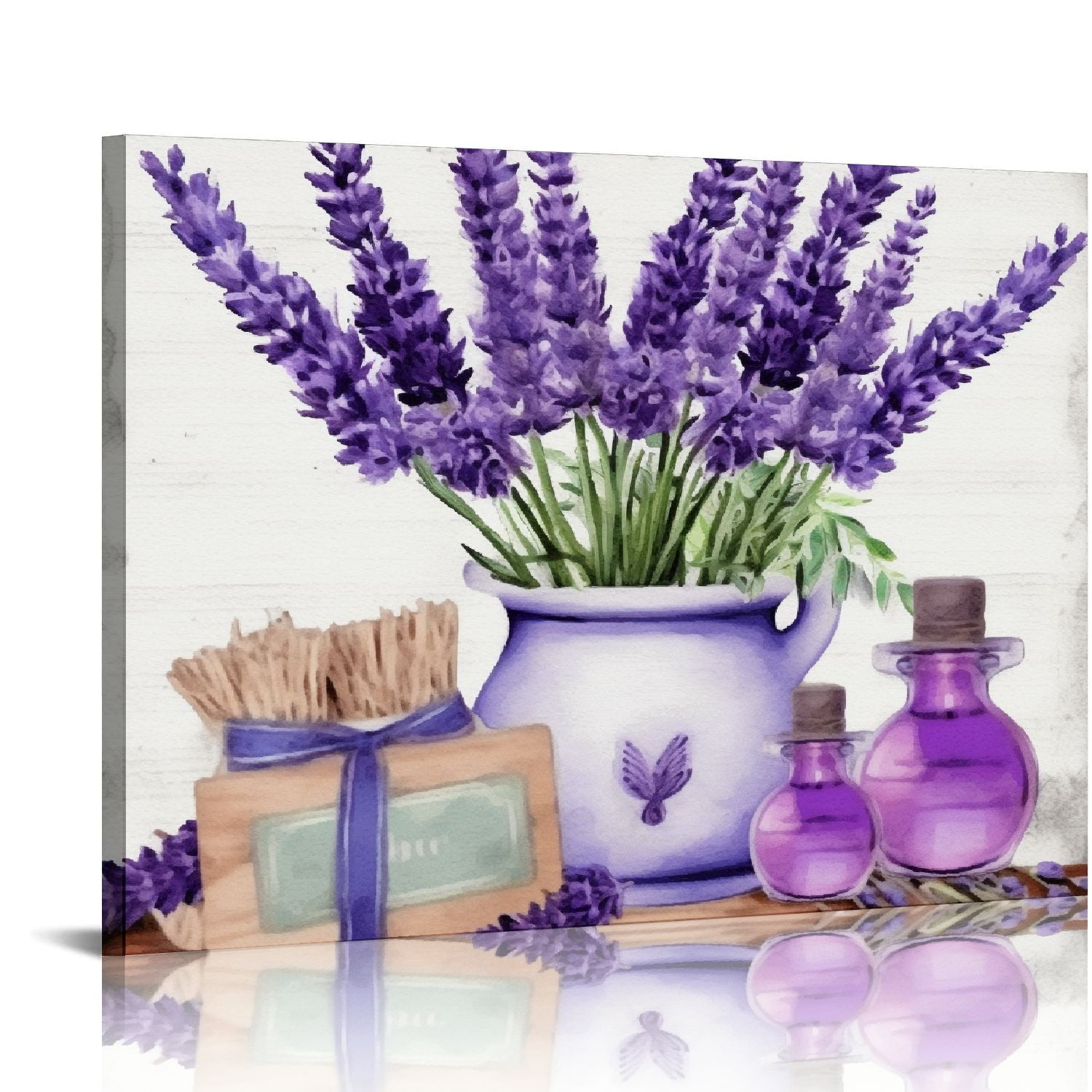 ARISTURING Country Lavender Canvas Prints Wall Art Decor Desk Sign ...