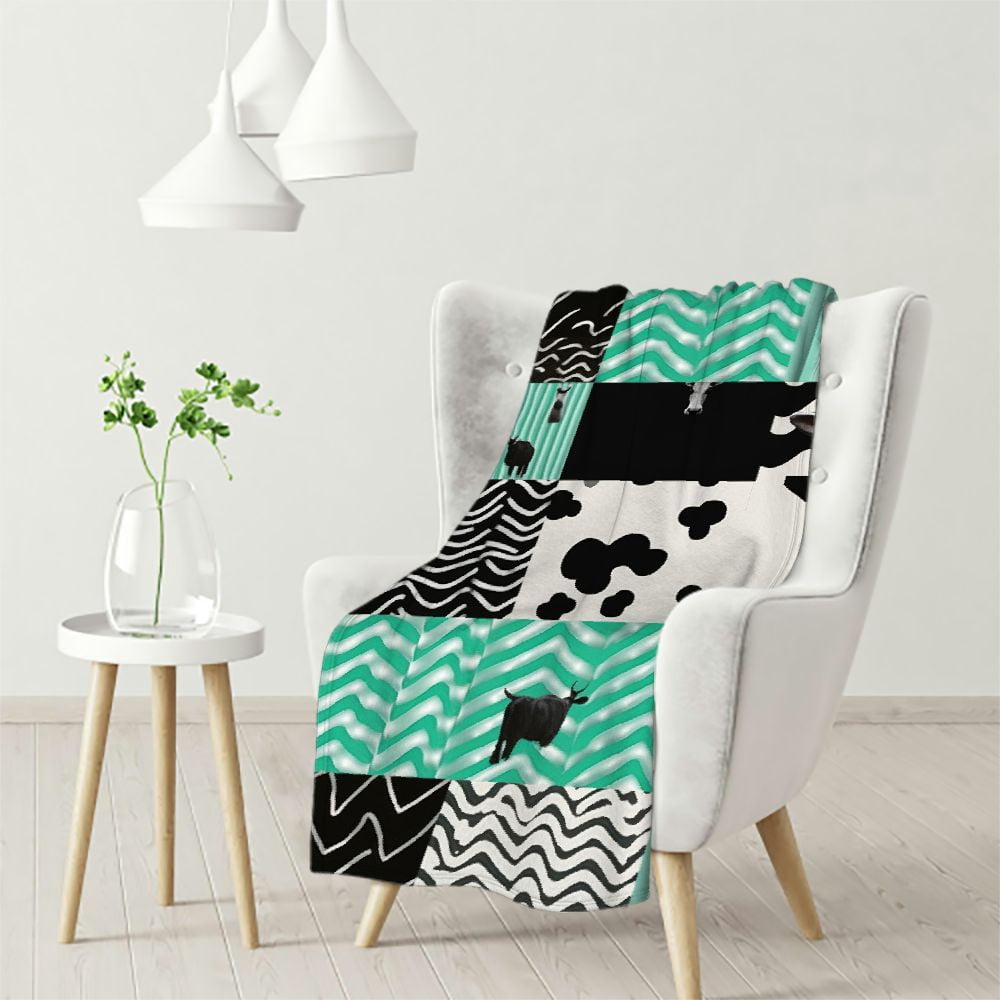 ARISTURING Cow Print Blanket Cow Decor Bedding Throw Blanket for Girl ...
