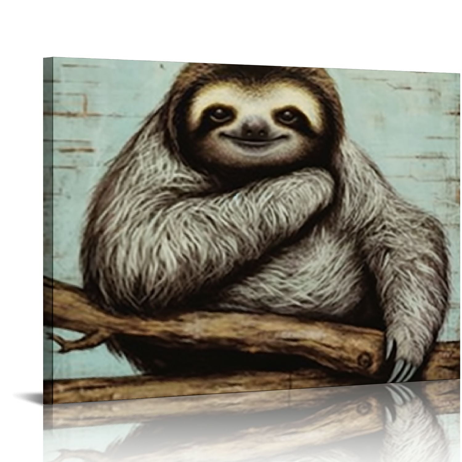 ARISTURING Cute Baby Animal Sloth Canvas Prints Woodland Animals Art ...