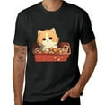 ARISTURING Cute Cat T-Shirt for Men Short Sleeve Tee Shirt Men Style ...