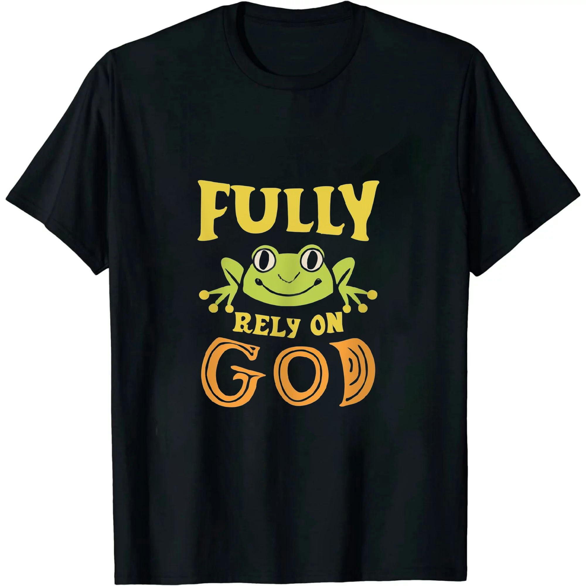 ARISTURING Cute Frog Fully Rely On God Christian Frog T-Shirt - Walmart.com