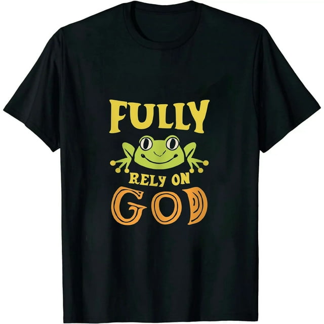 ARISTURING Cute Frog Fully Rely On God Christian Frog T-Shirt - Walmart.com