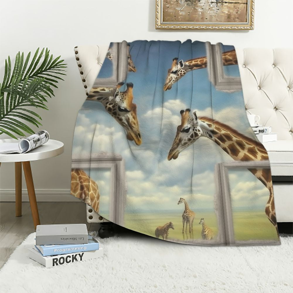 ARISTURING Cute Giraffe Blanket Animals Giraffes Throw Blankets for ...