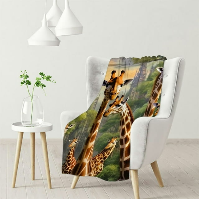 ARISTURING Cute Giraffe Blanket Giraffe Throw Blanket for Women Throw ...