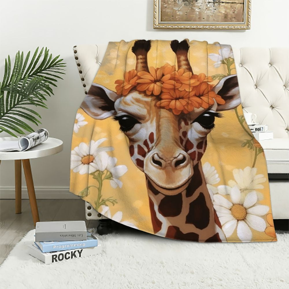 ARISTURING Cute Giraffe Blankets and Throws Blankets Decorative for ...