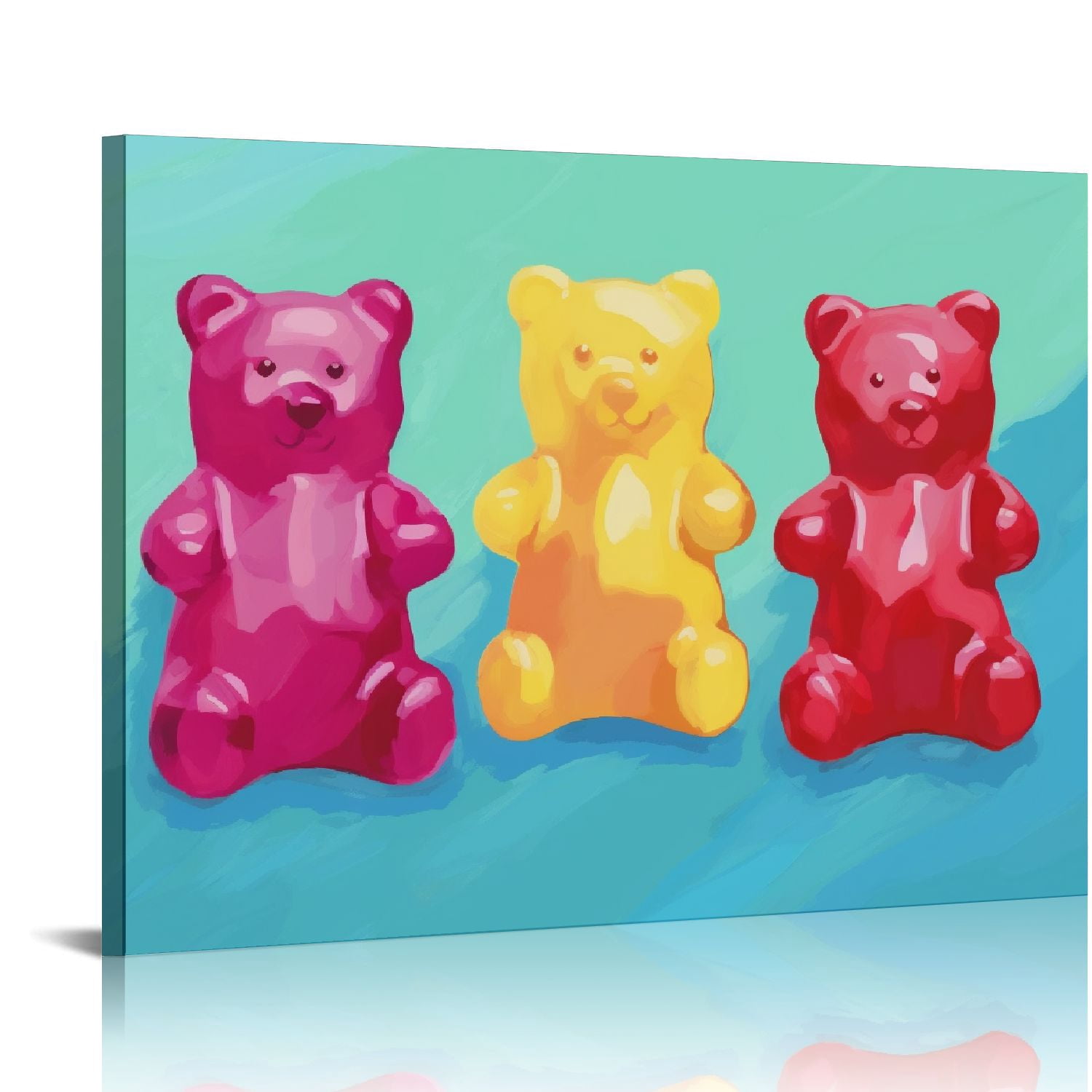 ARISTURING Cute Gummy Bear Candies Canvas Wall Art - Walmart.com