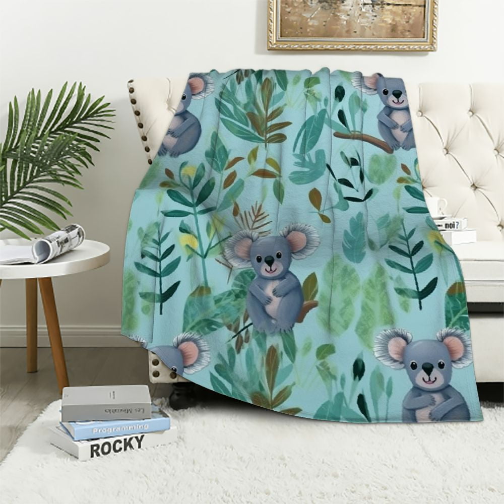 ARISTURING Cute Koala Throw Blanket for Koala Lovers, Super Soft Cozy ...