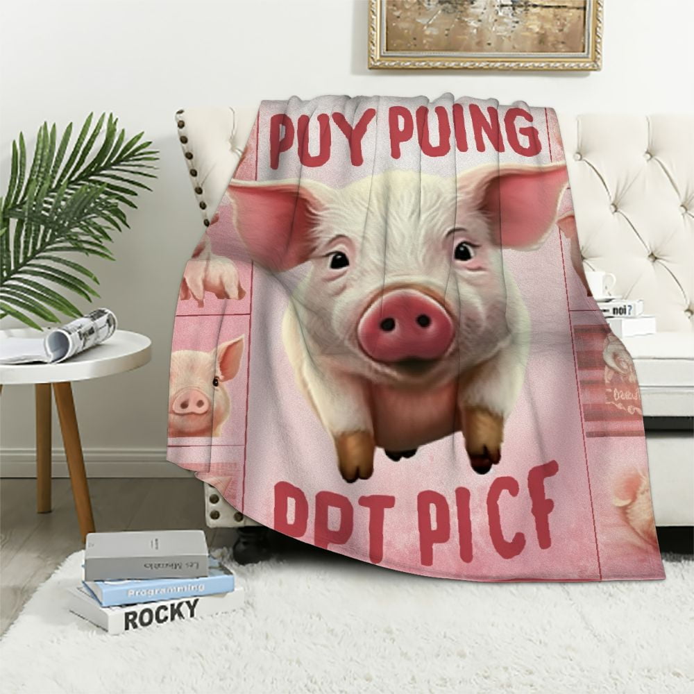 ARISTURING Cute Pig Blanket for Girl Boy I Just Really Like Pigs Throw ...