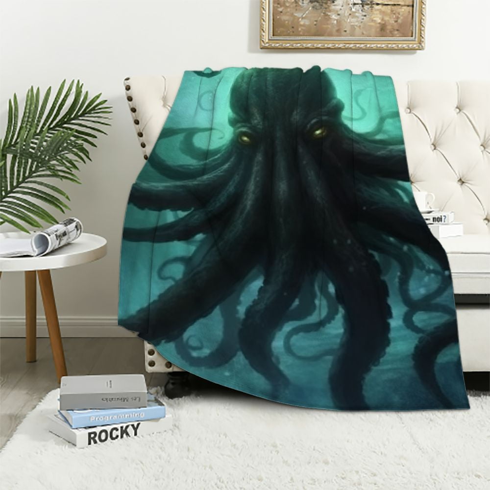 ARISTURING Dead Cthulhu Waits Dreaming. Wearable Hooded Blanket Throw ...