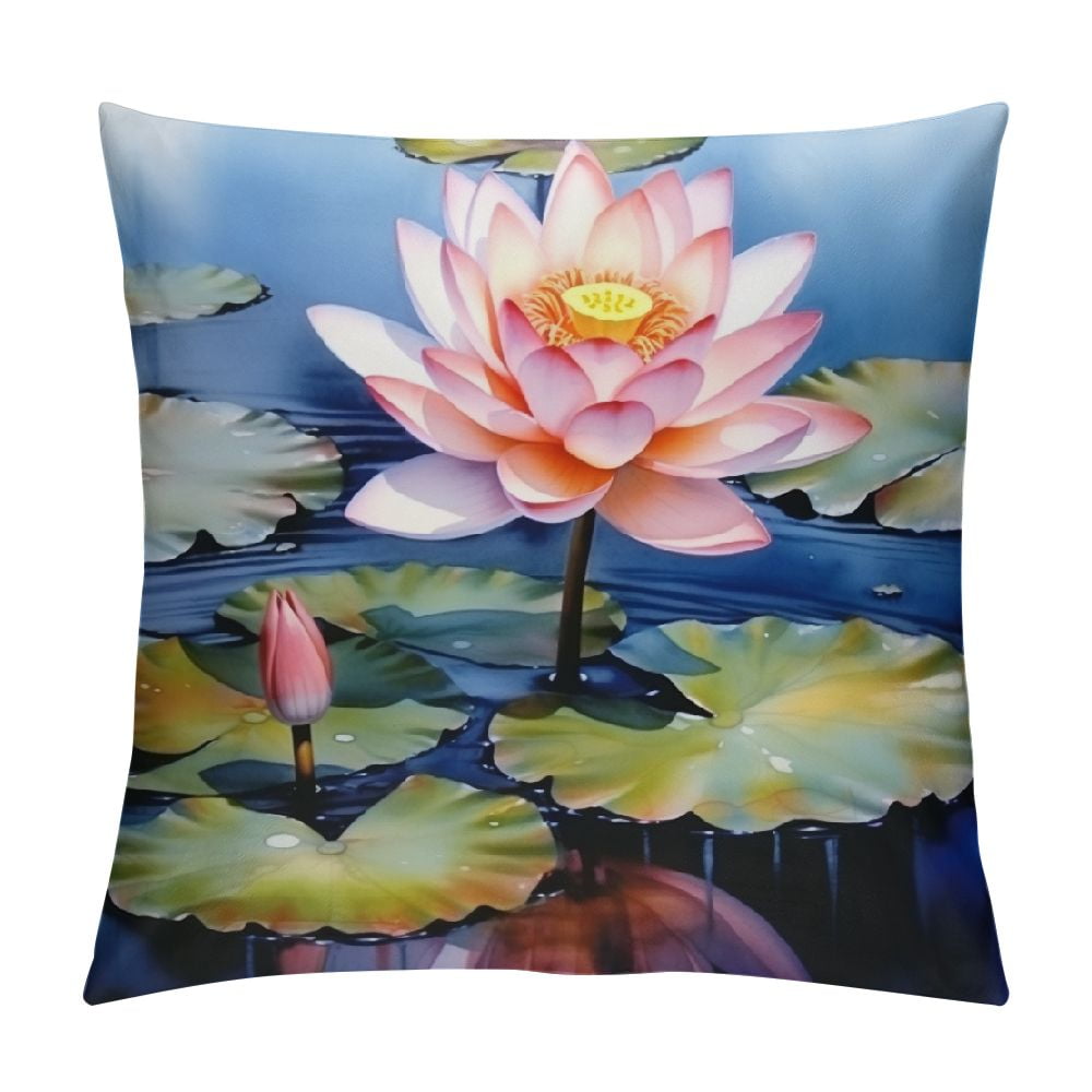 HENGT Decorative Throw Pillow Covers Pillow Covers for Sofa Lotus ...