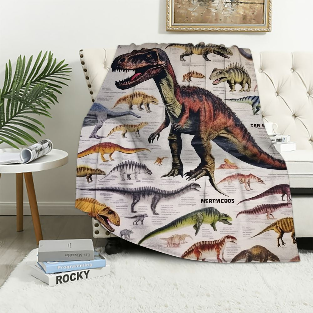 ARISTURING Dinosaur Blanket for Boys, Kids Blanket Super Soft and Cozy ...