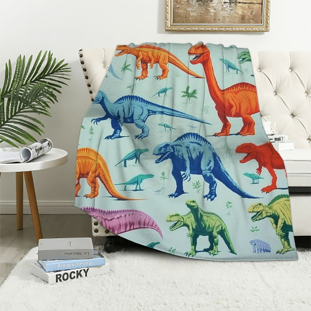 ARISTURING Dinosaur Blanket for Boys Types of Dinosaurs Birthday Gifts ...