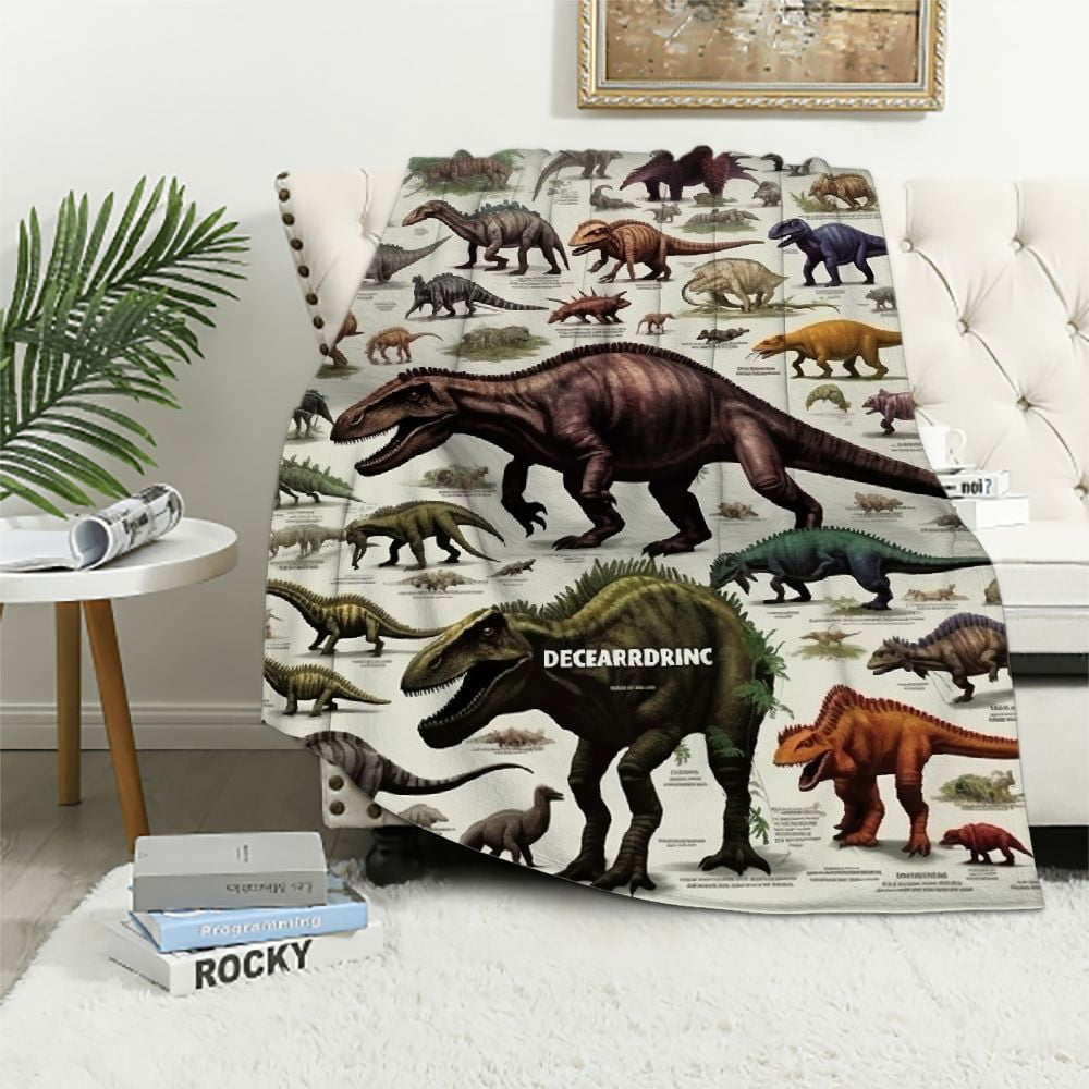 ARISTURING Dinosaur Blanket for Boys - Jurassic Dino Kids Teens Sofa ...