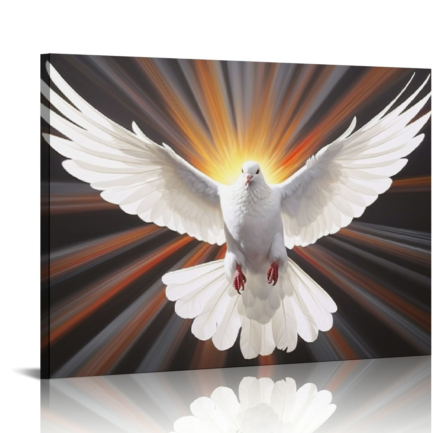 ARISTURING Dove Wall Art Peace Bird White Dove with Swings Flying in ...
