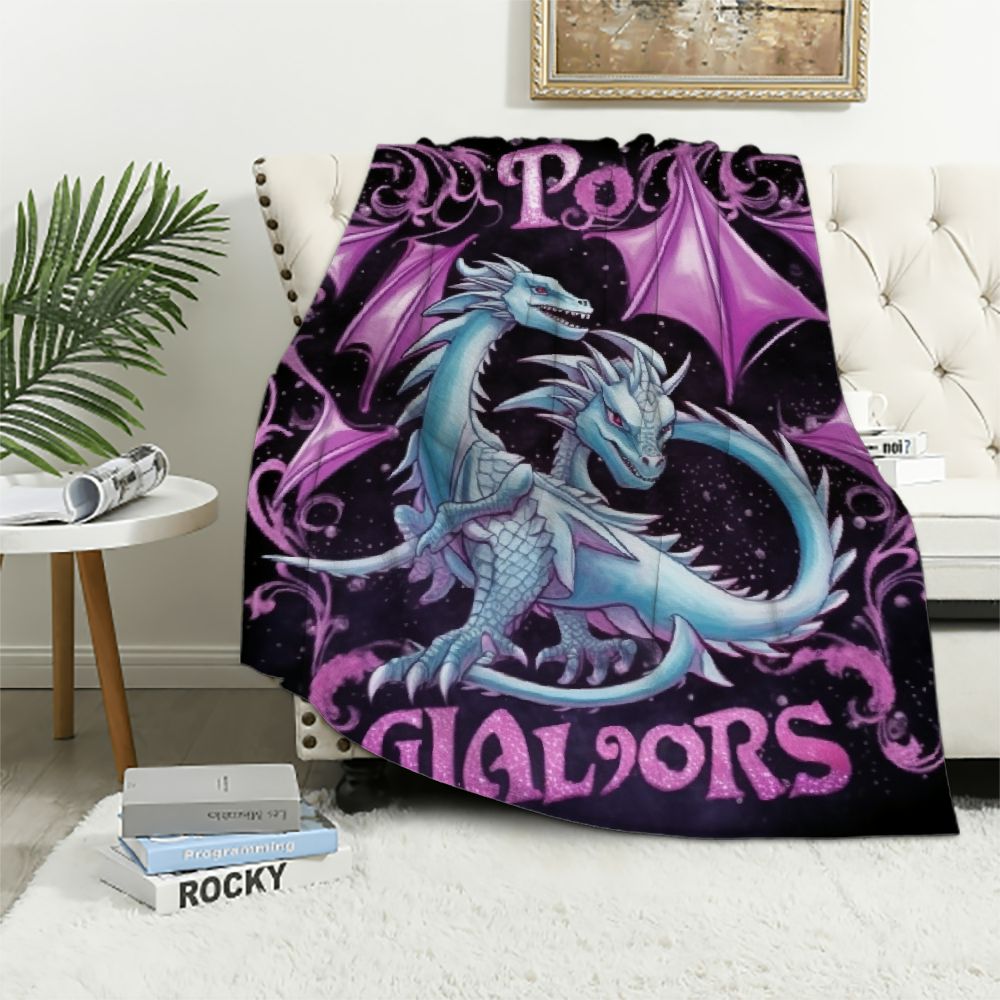 HENGT Dragon Blanket Starry Sky Dragon Plush Throw Blanket Super Soft ...