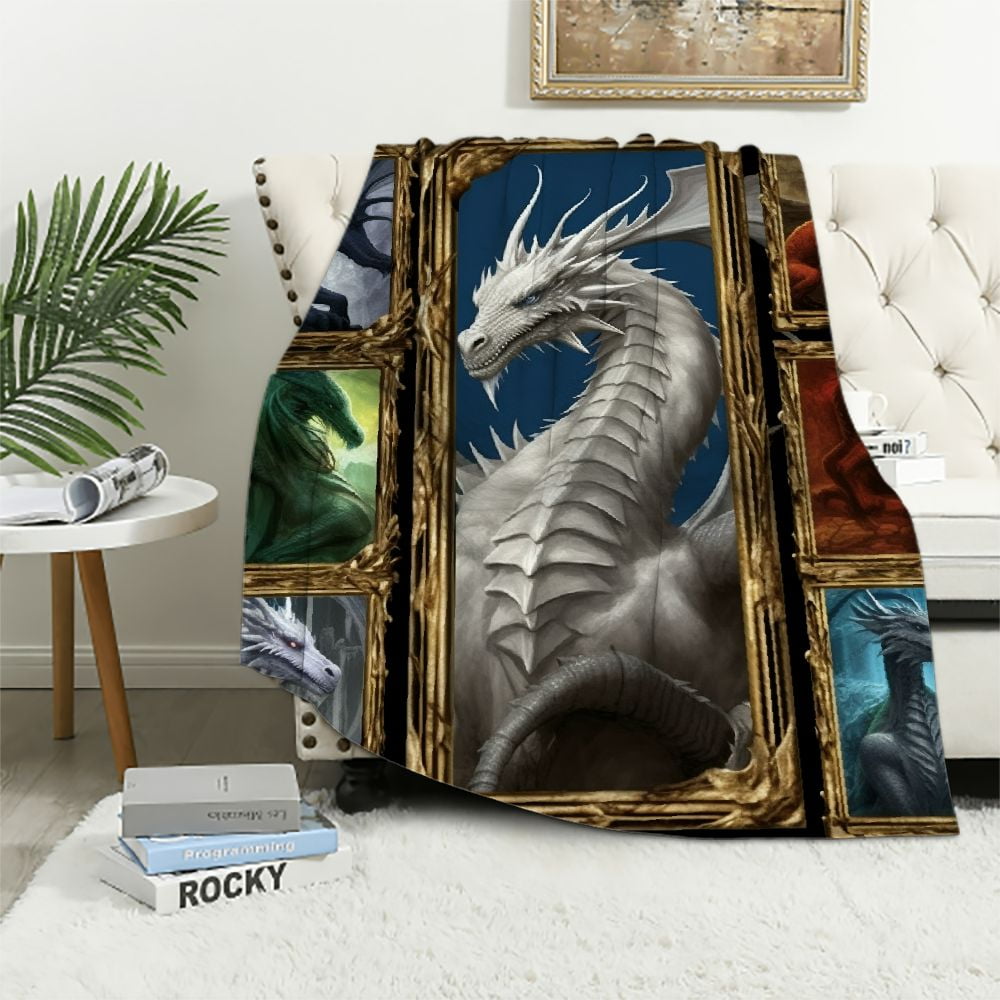 ARISTURING Dragon Blanket for Boys Men Dragon Throw Blanket for Kids ...