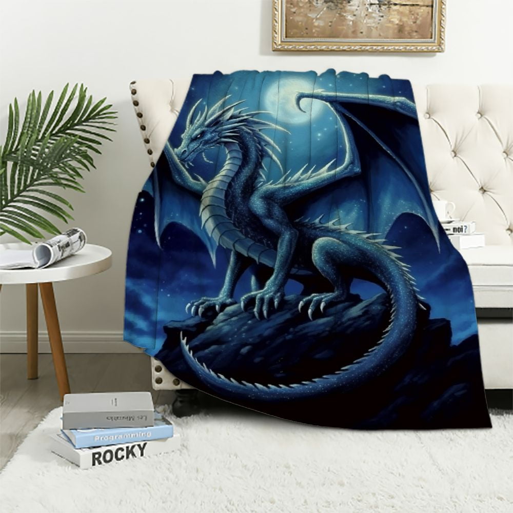 HENGT Dragon Throw Blanket - Durable Dragon Blanket King Size Twin Size ...
